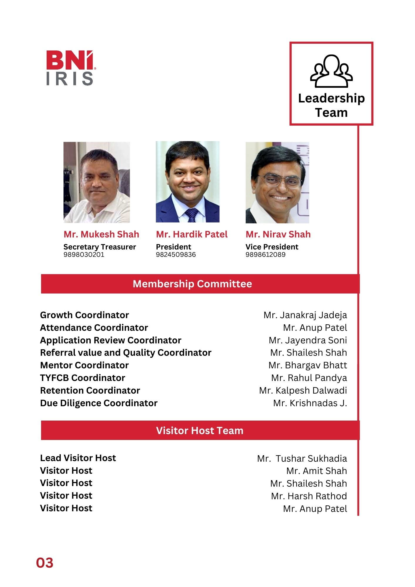 BNI IRIS Roster by Meet Bhatt on Dribbble