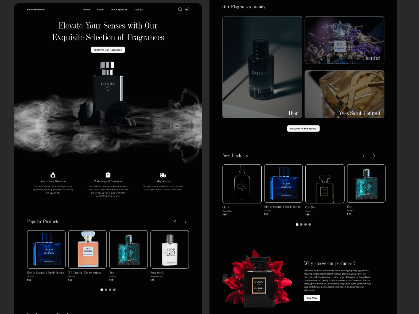 Perfume Website designs, themes, templates and downloadable graphic ...