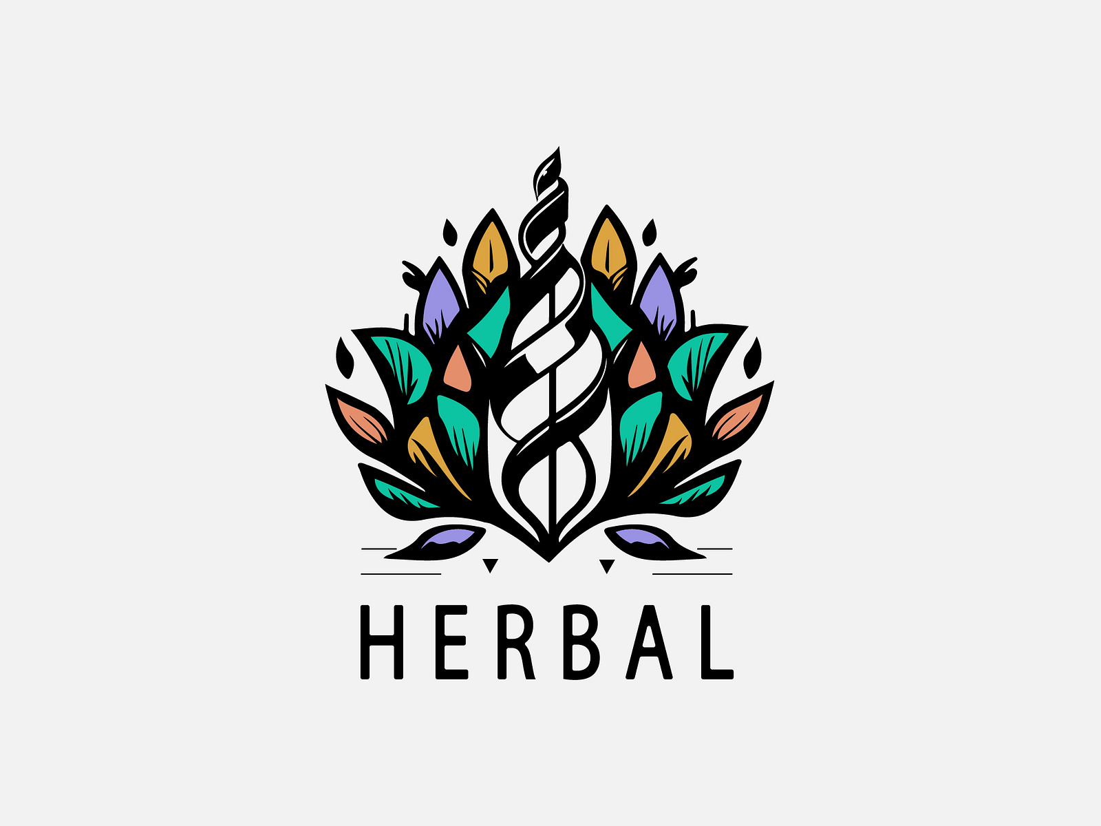 HERBAL LOGO by MOBINA EBRAHIMI on Dribbble