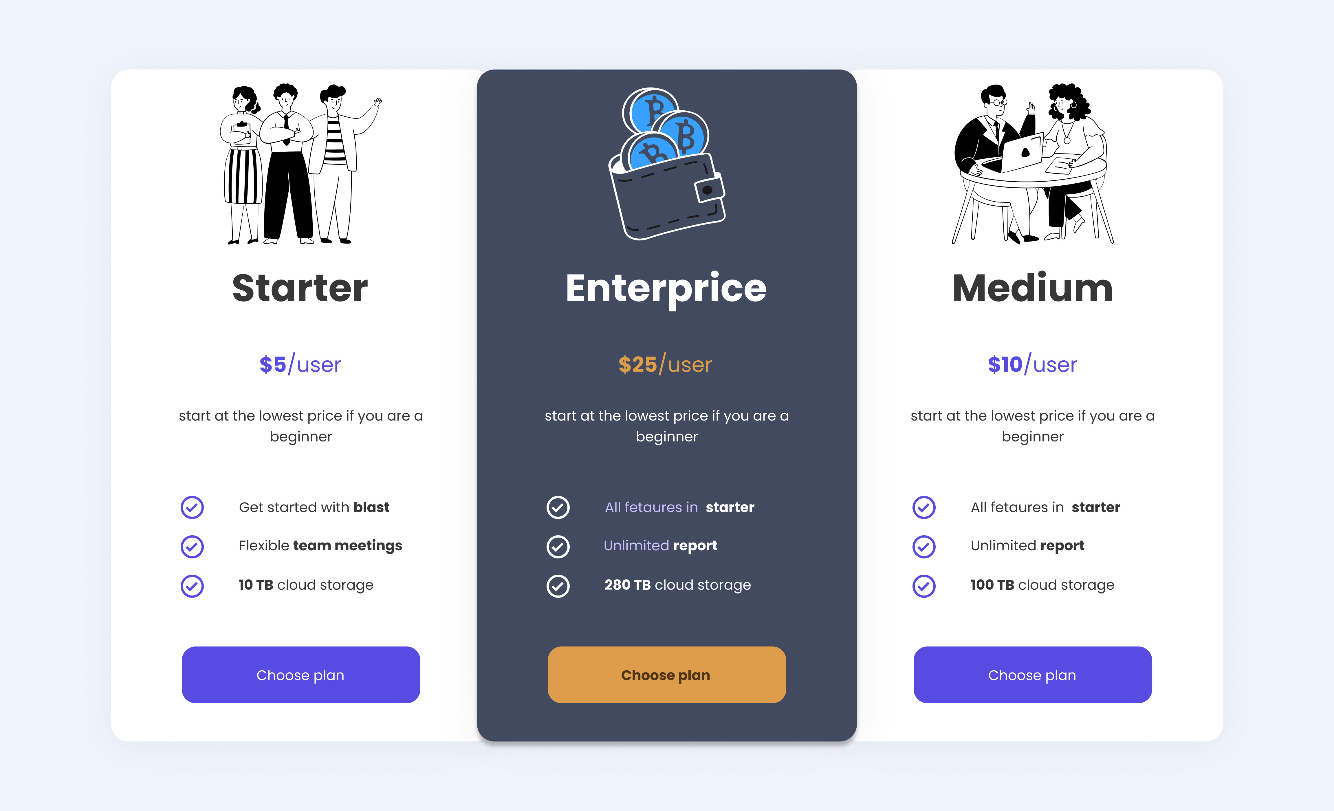 Simple Pricing Card UI Design by Raj Singh on Dribbble