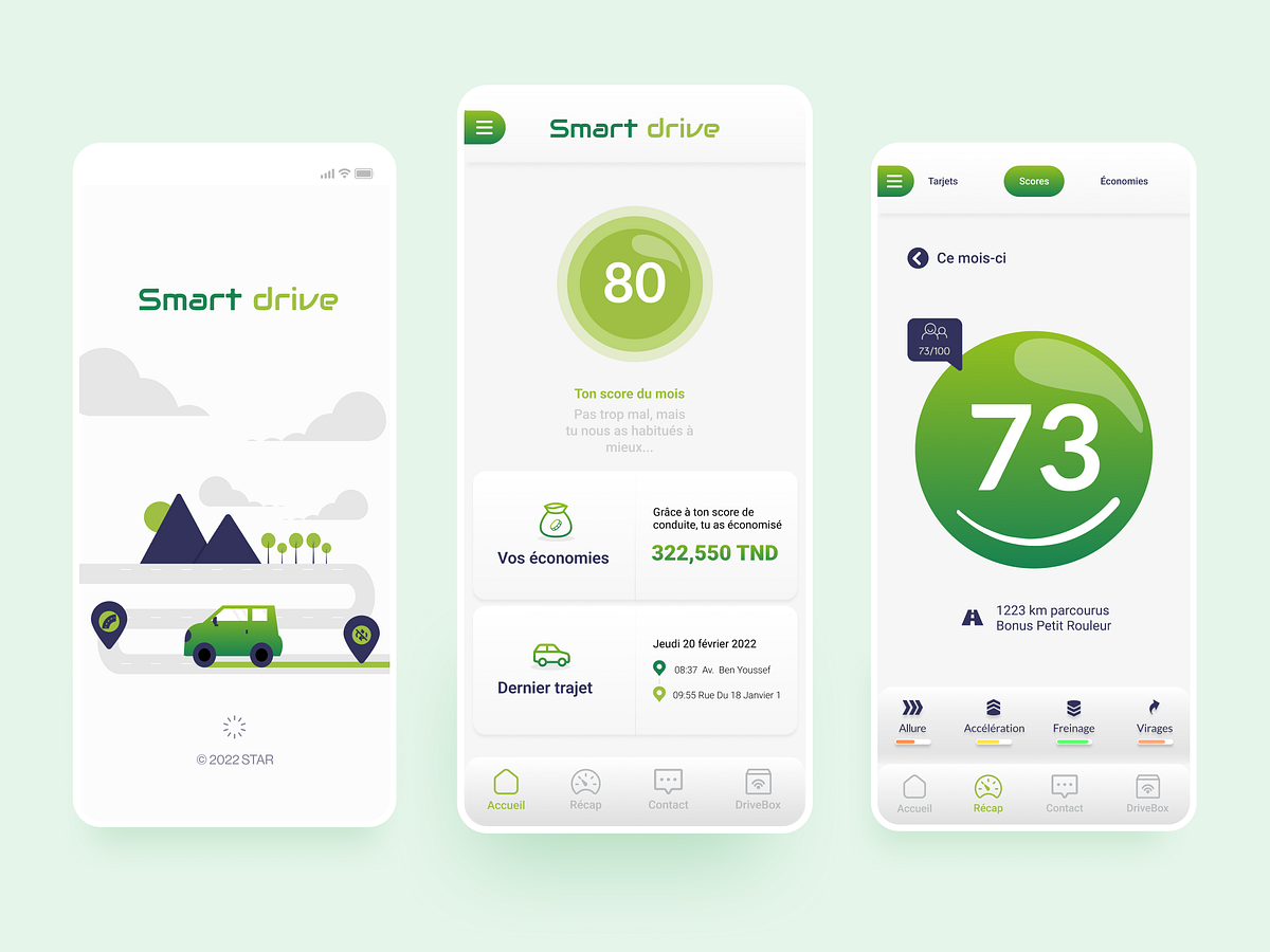 Smart Drive - The Safe Driving Companion by Ahmed Jabnouni on Dribbble