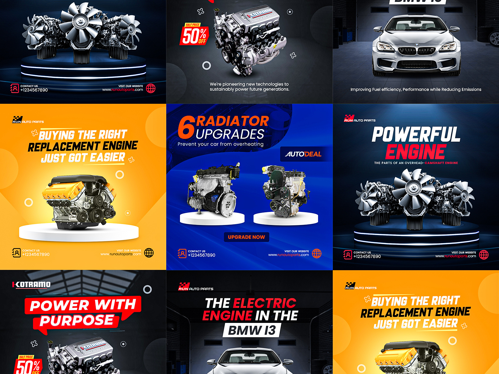 Auto Parts Social Media Post Design by MD. Abu Jafar on Dribbble