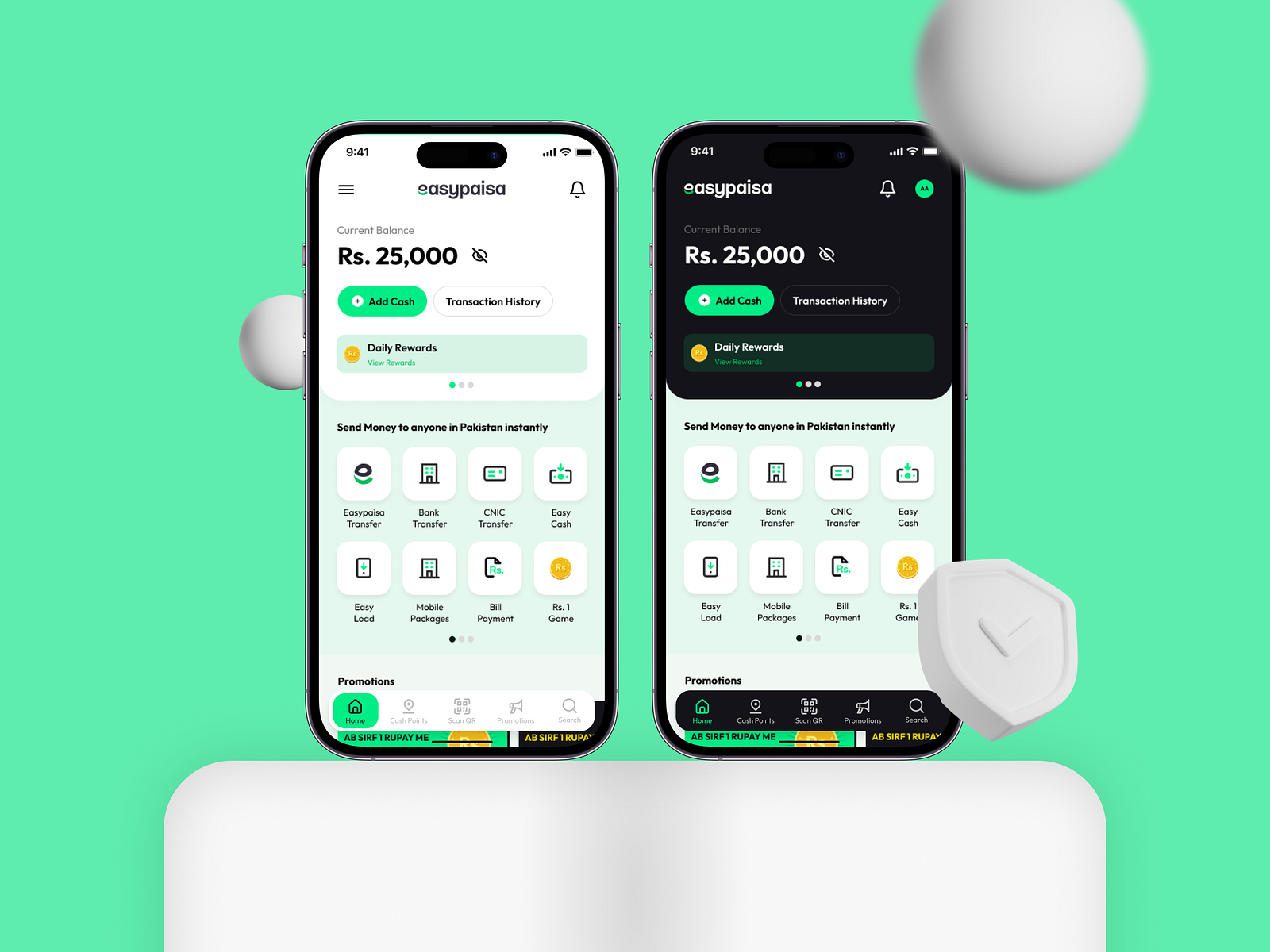 Easypaisa Mobile Bank App Redesign Concept by Abdul Basit on Dribbble