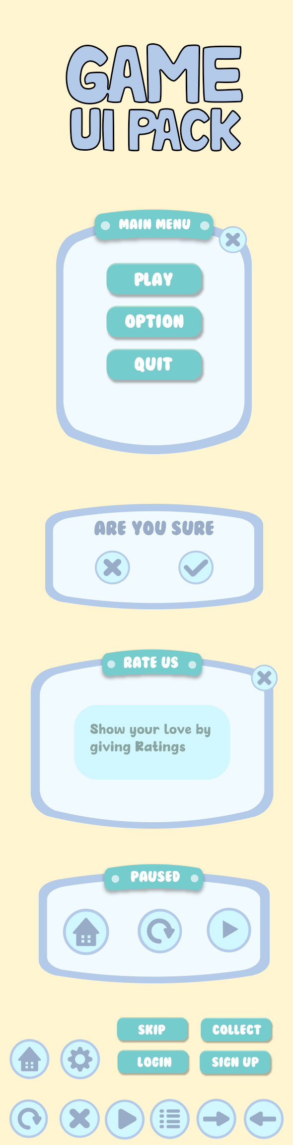 2d Game UI Template Design by Balsan Adam on Dribbble