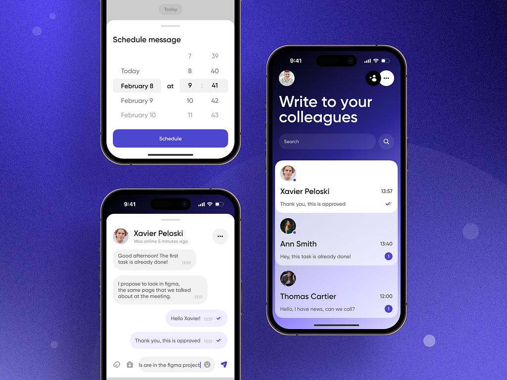 Mobile Chat UI by Ronas IT | UI/UX Team on Dribbble