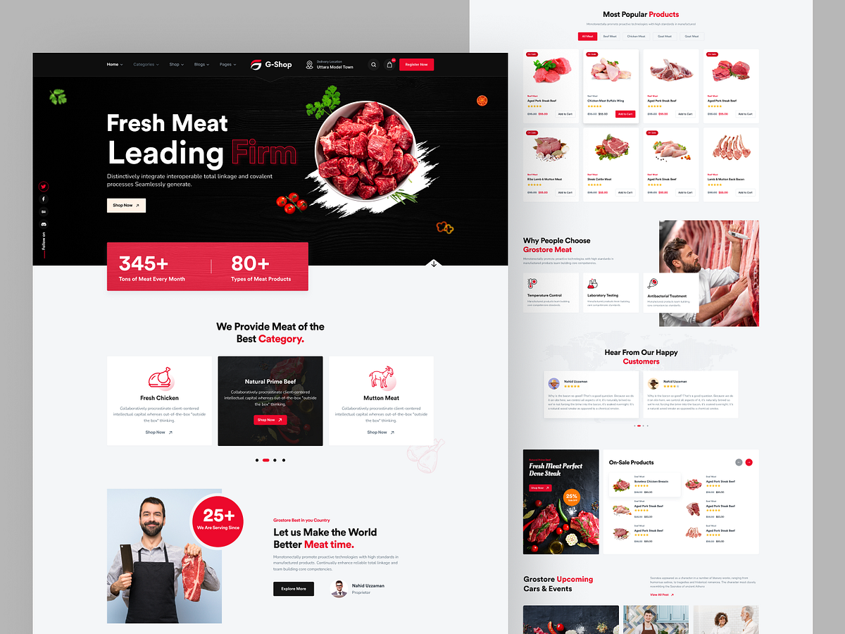 Shoes E Commerce Website, Landing Page, nike, adidas, sneakers by ...