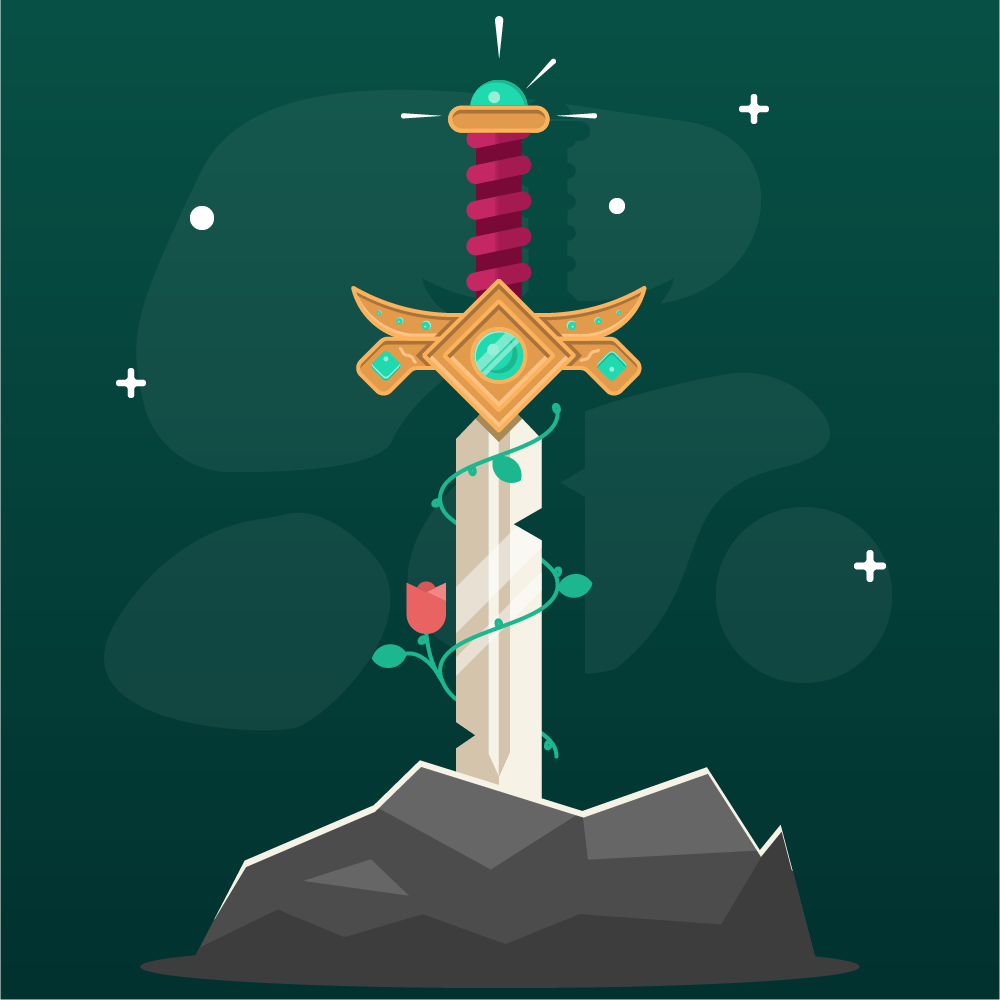 Flat Vector Sword by Alexandr on Dribbble