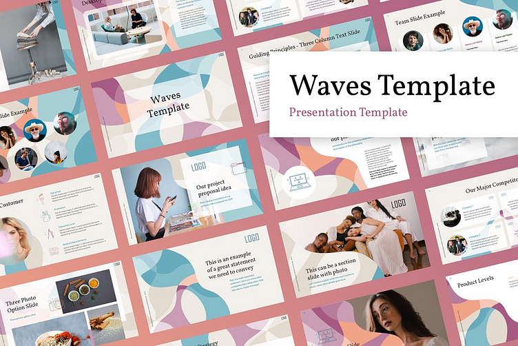 Waves Power Point Template #1 by Joseph on Dribbble