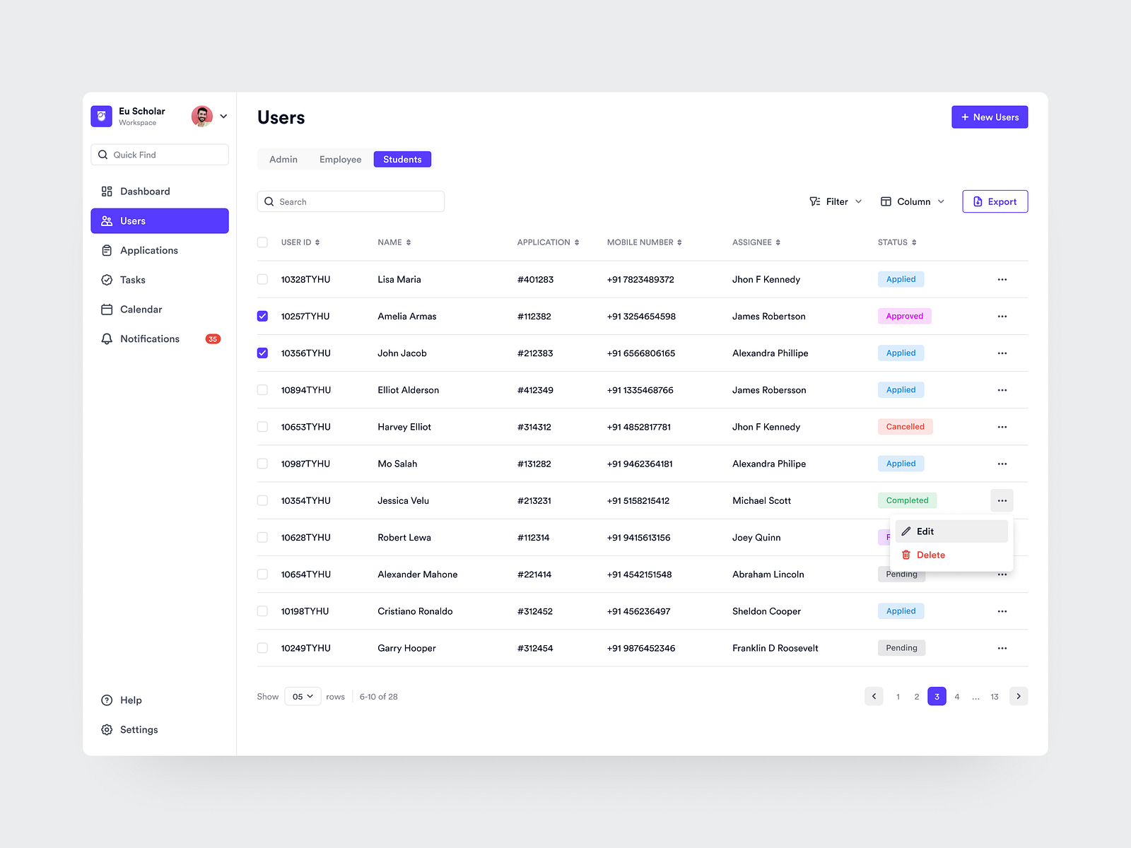Table UI by Mohamed Shibin on Dribbble Table UI by Mohamed Shibin on Dribbble