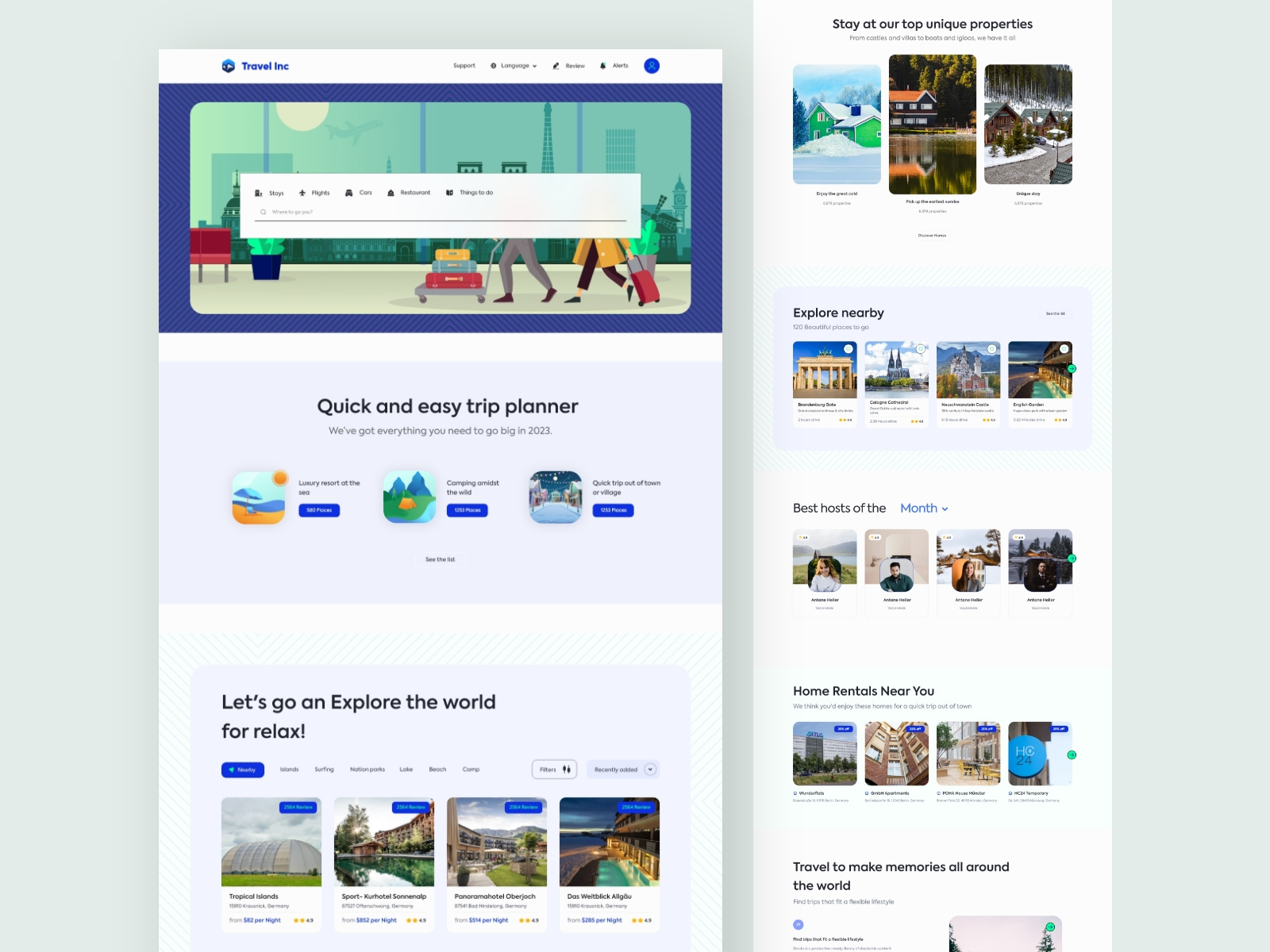 Travel Website with Responsive by Debashish mondal on Dribbble