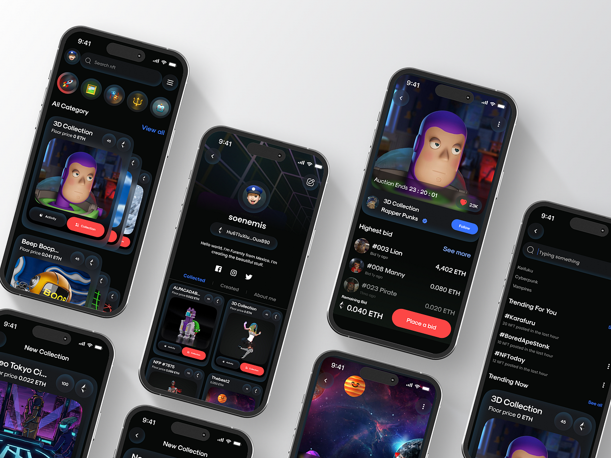 NFT Marketplace - Mobile app by Bayu Aji Sadewa for Korsa on Dribbble