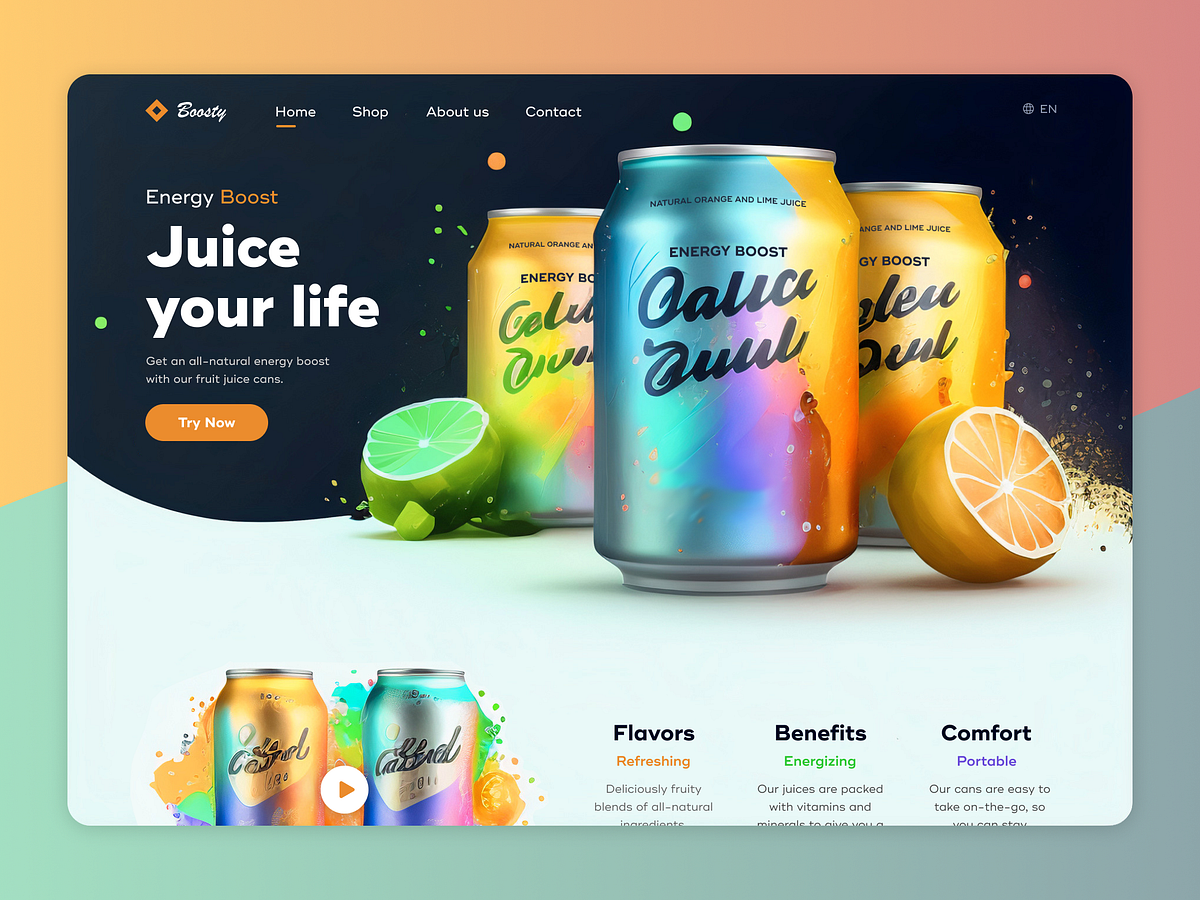 Fruit Juice eCommerce - Web Design by Ota Skvor on Dribbble