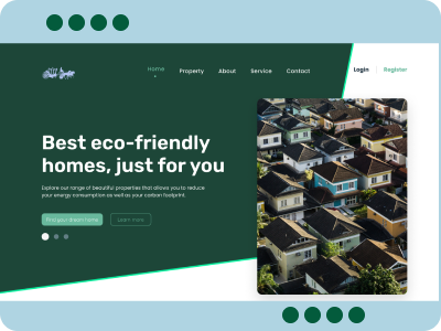 Real estate website: Eco-friendly homes by Adelaja Korede on Dribbble