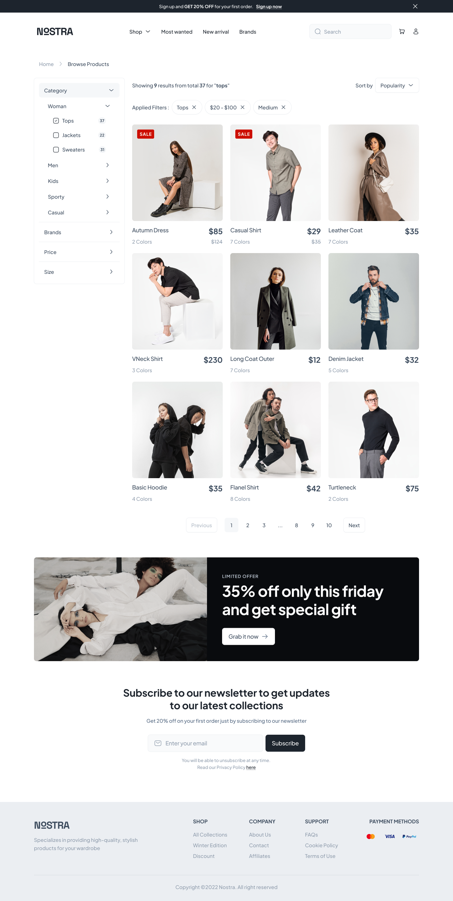 Fashion E-commerce - Product Catalog Page by Naufal Hafiizh® for Pixelz on Dribbble