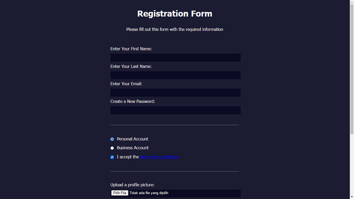 Registration Form Project by Chandra Abianto on Dribbble