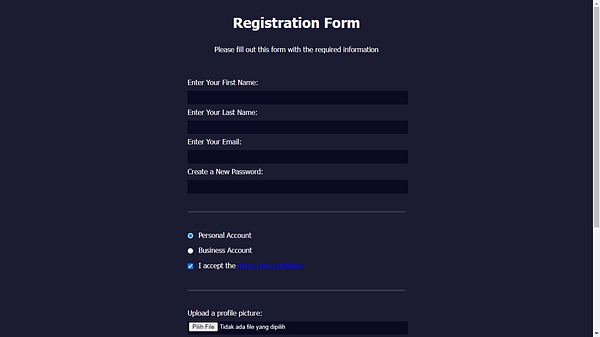 Registration Form Project by Chandra Abianto on Dribbble