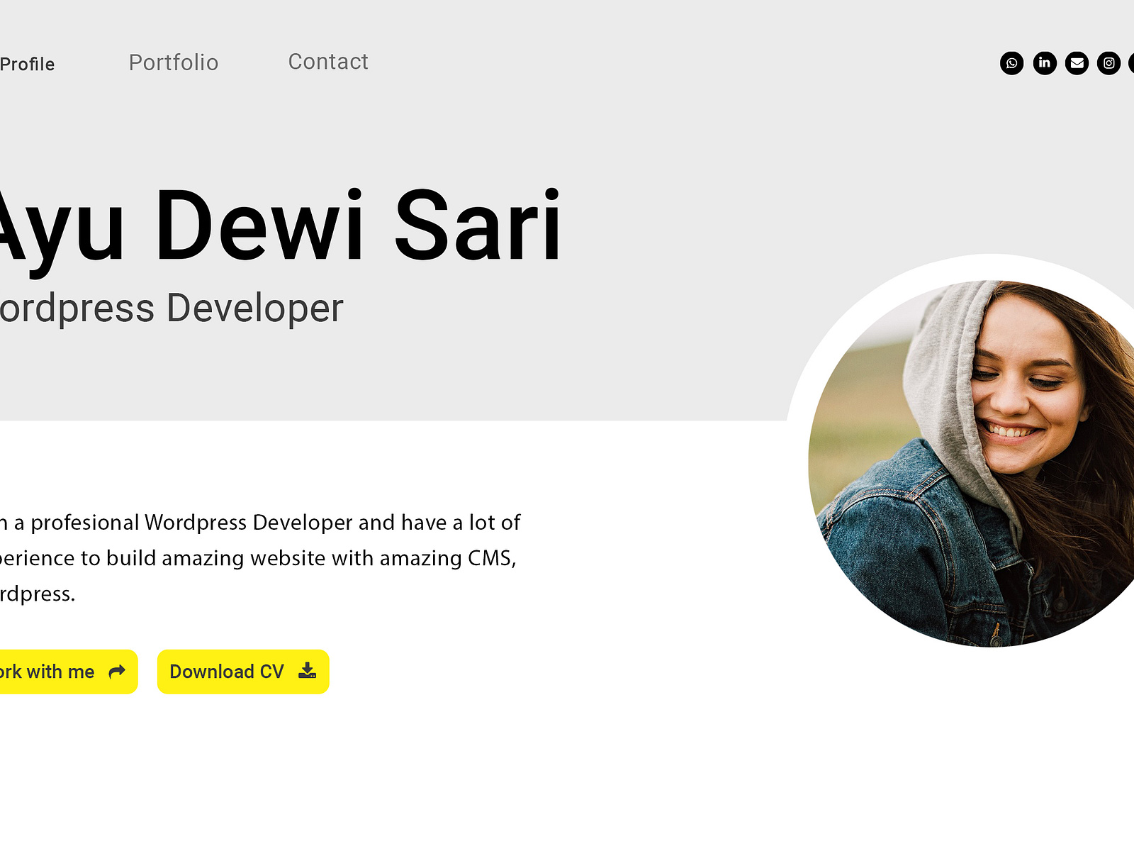 Website Design - MyProfile by Agus Endrawan on Dribbble