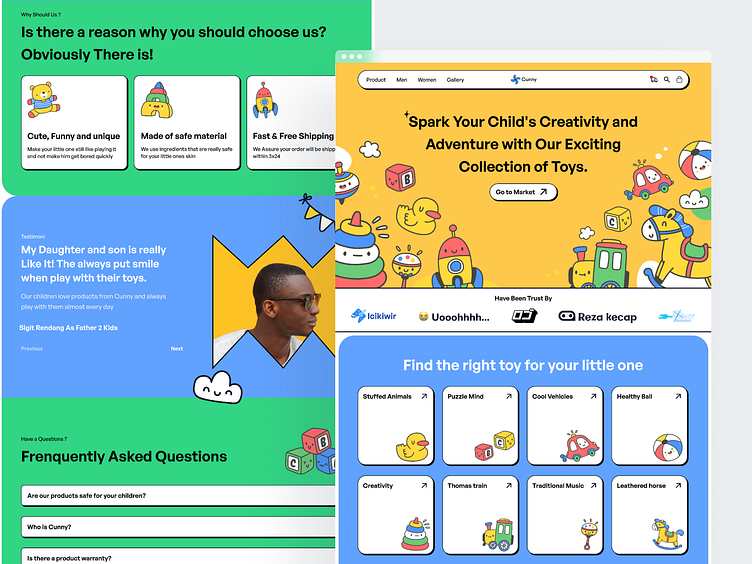 Cunny - Kids Toys Website by Makkun for Pelorous on Dribbble