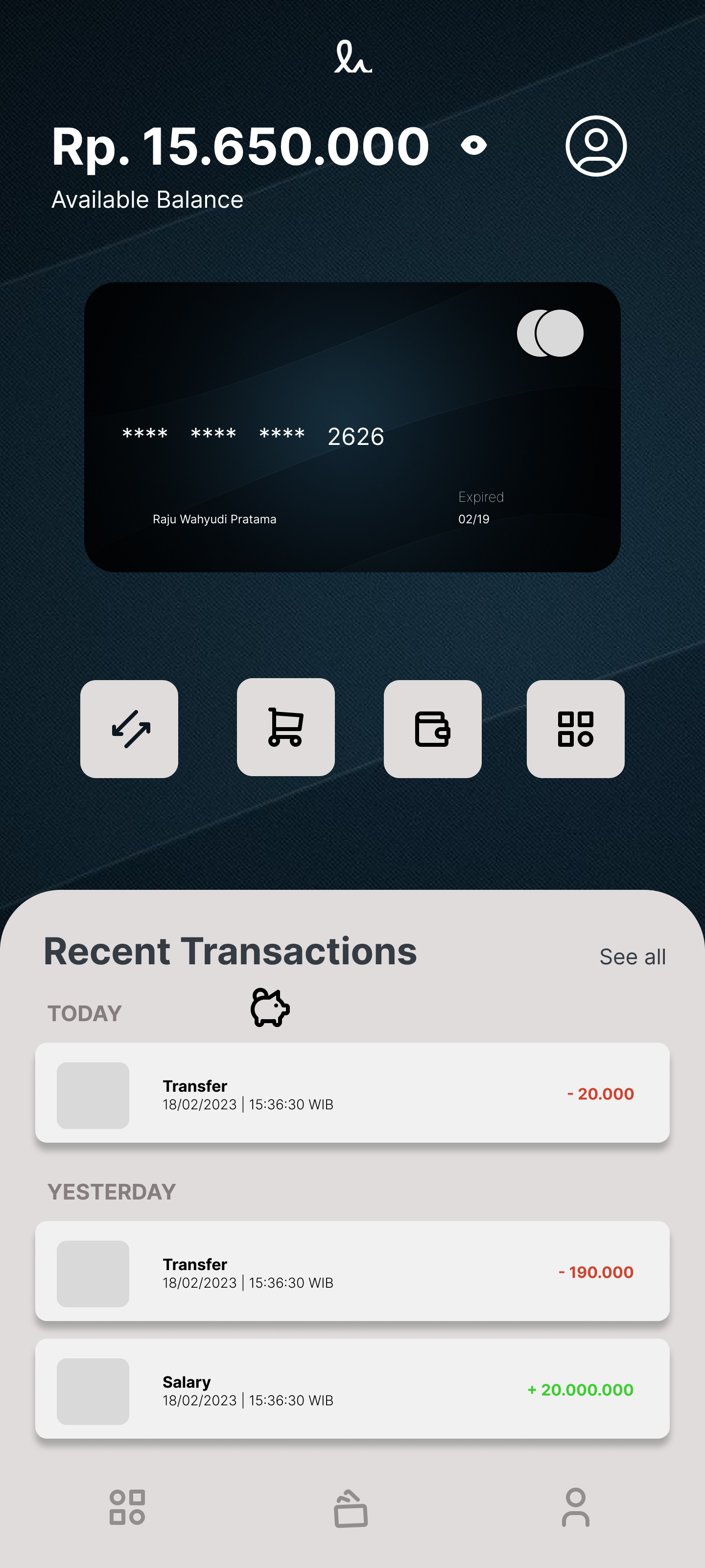 Main Menu Mobile Banking by Raju Wahyudi on Dribbble