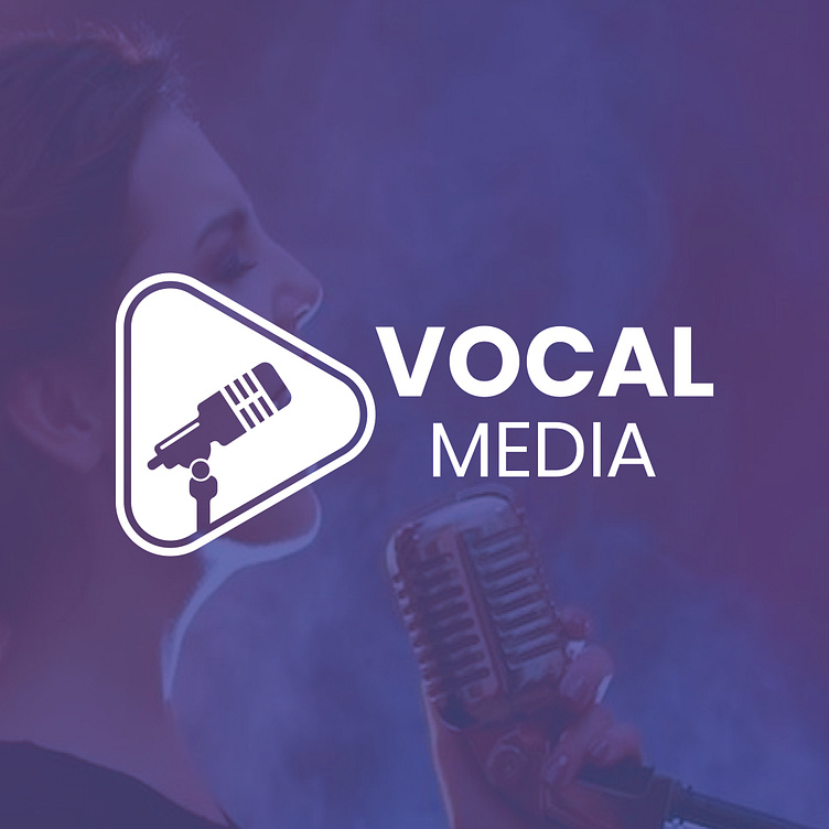 Vocal Media Logo Design by Rakibul Islam on Dribbble