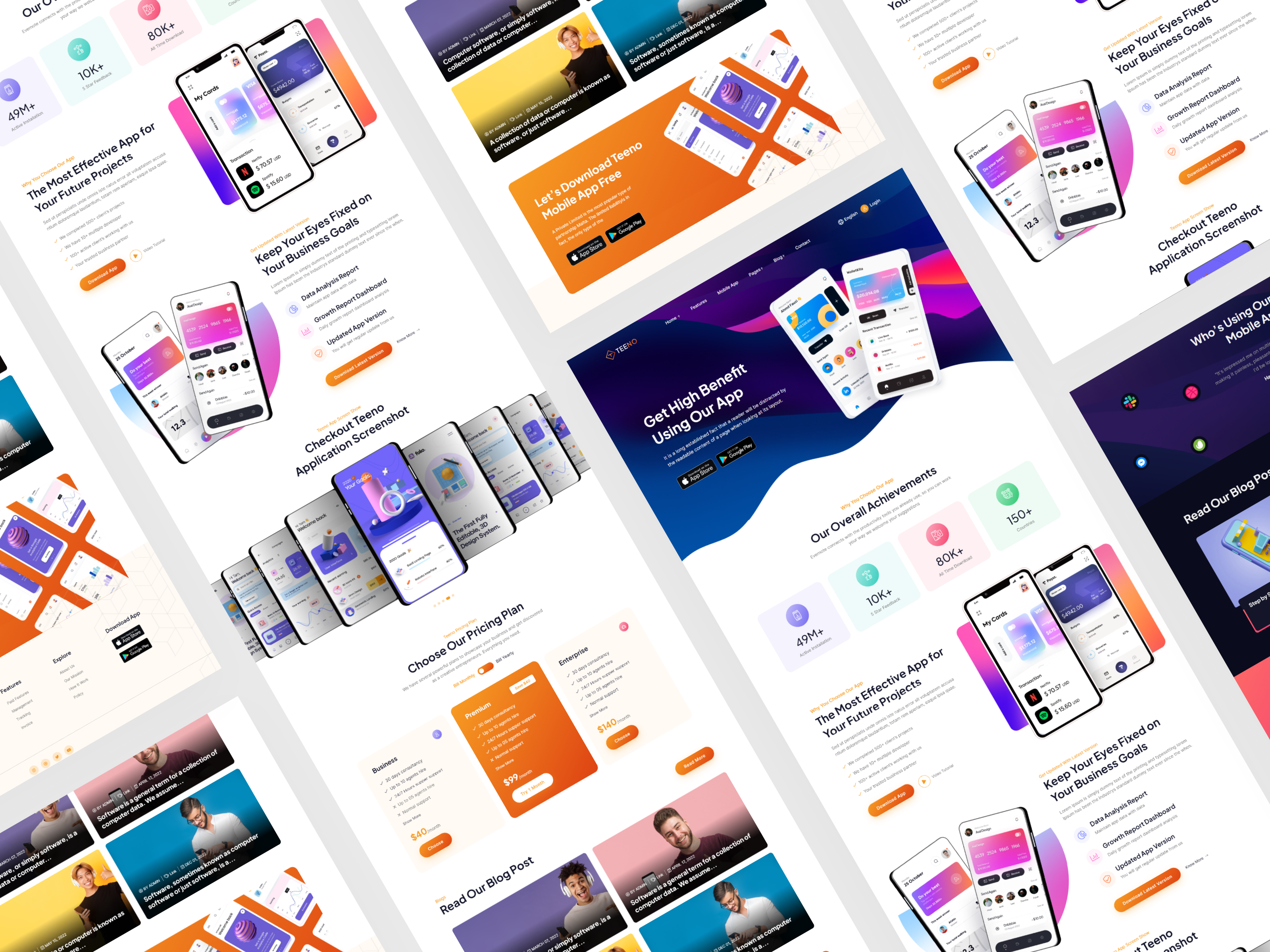 Mobile App Landing Page by Abdur Razzak 🏅 on Dribbble