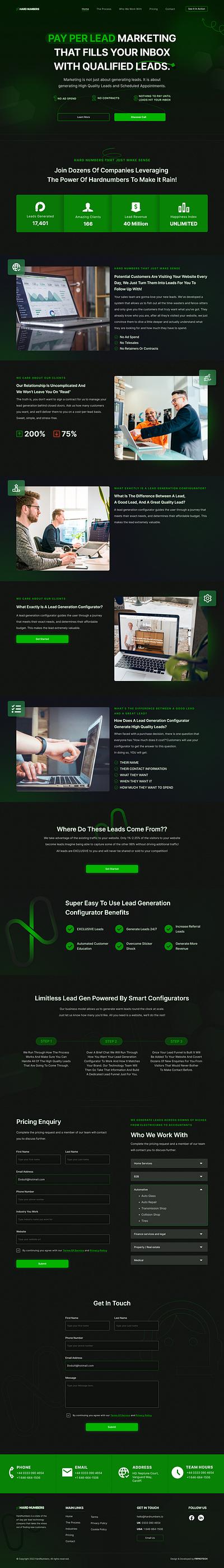 Lead Marketing Landing Page UI design by ASAD on Dribbble