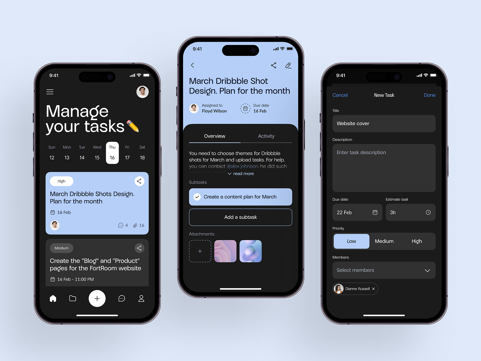 Task Management App Ios Android Ui By Ronas It Ui Ux Team On Dribbble