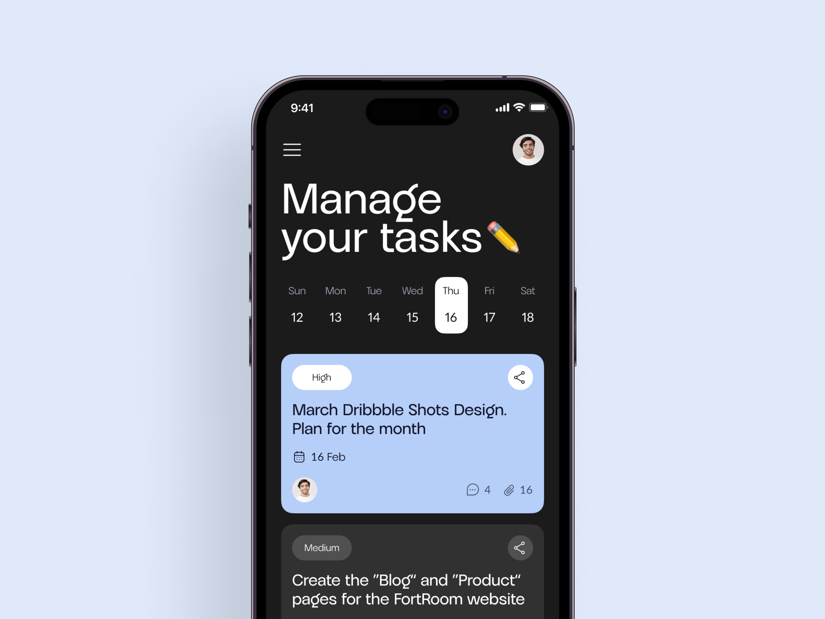 Task Management App: iOS/Android UI by Ronas IT | UI/UX Team on Dribbble