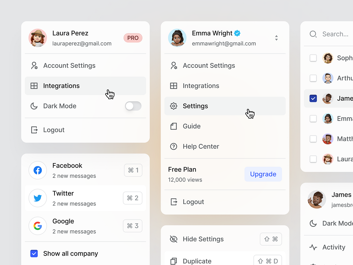 Browse thousands of Dropdown images for design inspiration | Dribbble