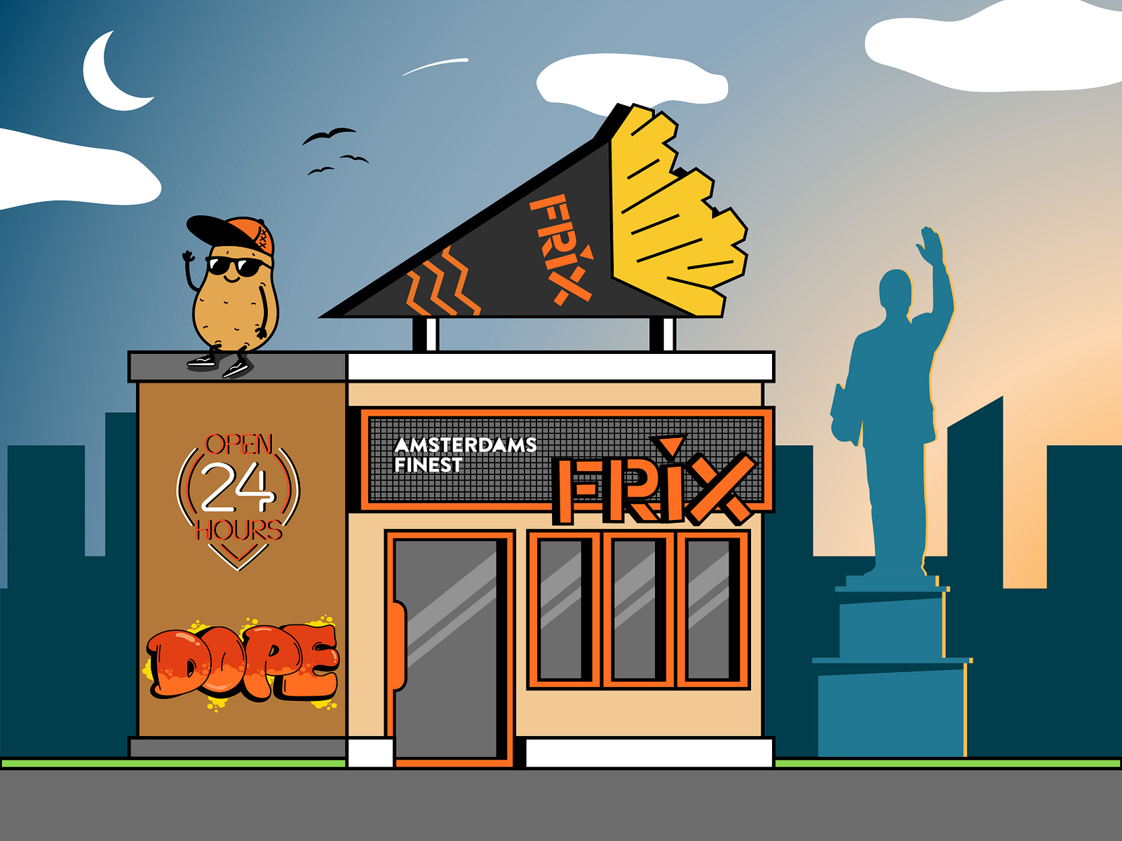 Frix Friterie - New Location illustration by Lirim Grajqevci for ...