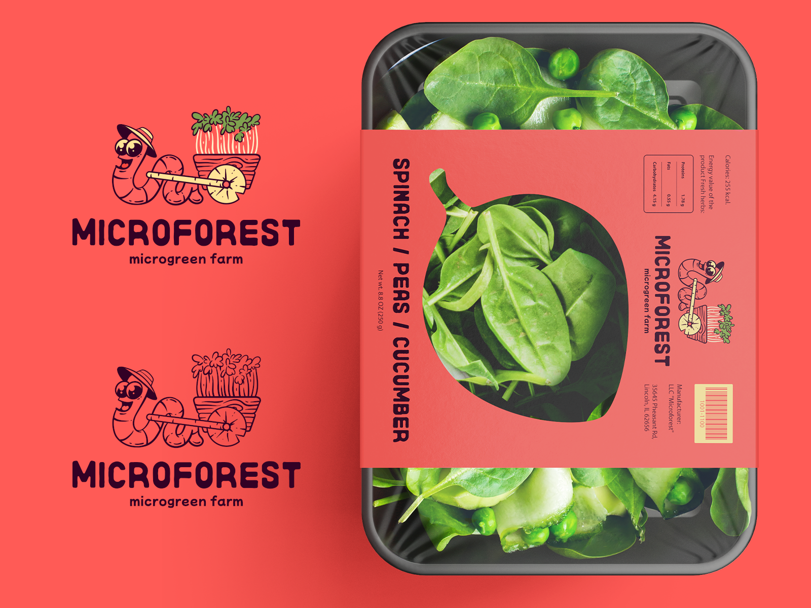 Concept logo and packaging for microgreen farm by Ann Panfilenko on ...
