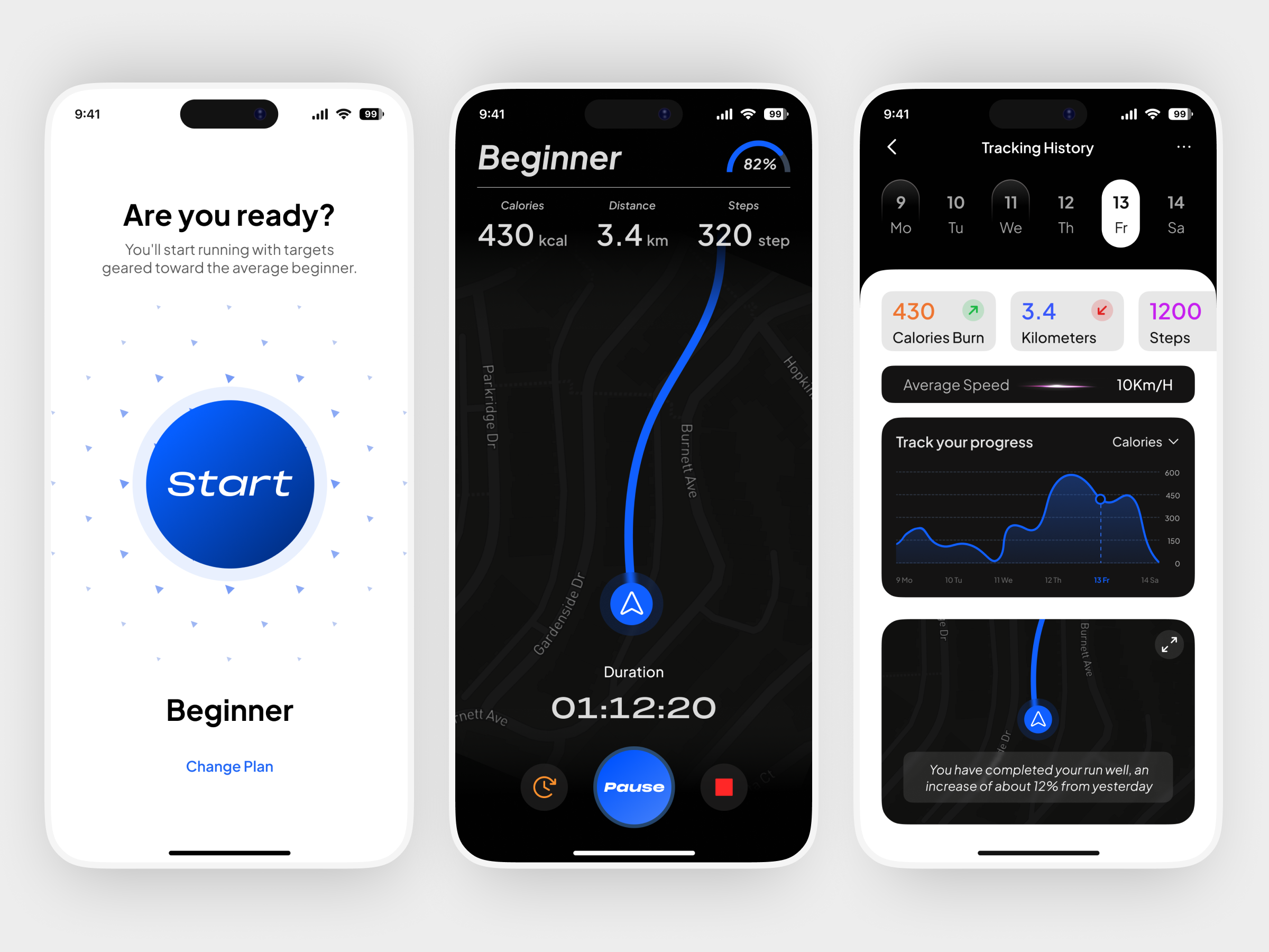 Trail Blazzer - Run Tracking App by Deva Melvin for Nija Works on Dribbble