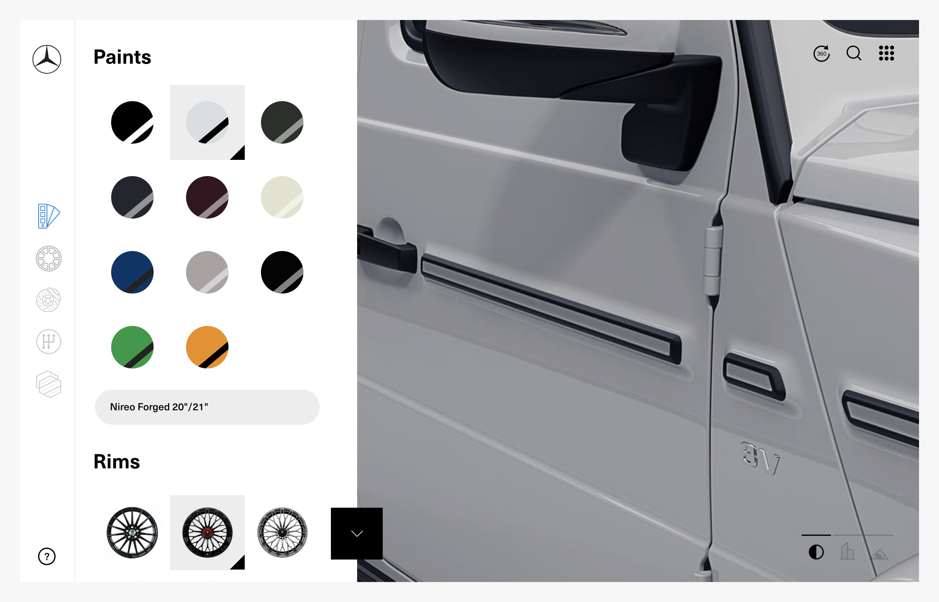 Mercedes G-Class Configurator by George Kvasnikov on Dribbble