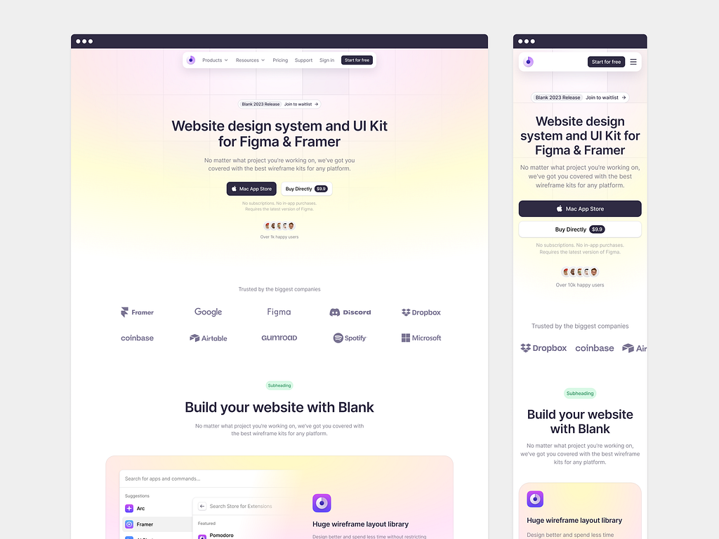 Blank - Design System for Figma by Craftwork Studio for Craftwork on Dribbble
