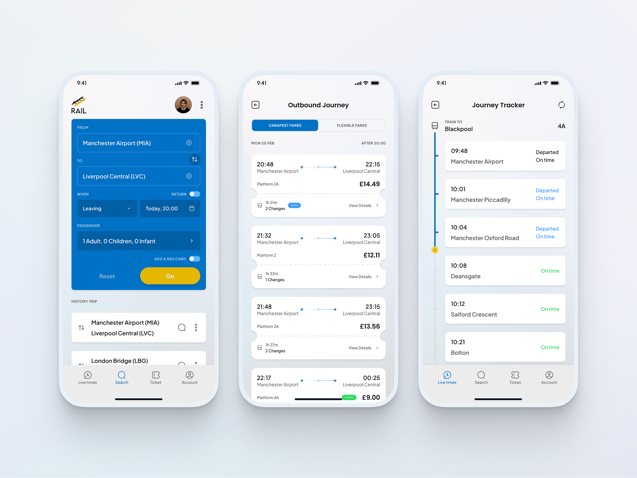 Train Travel App Design by Allan Febrian Diavanda on Dribbble