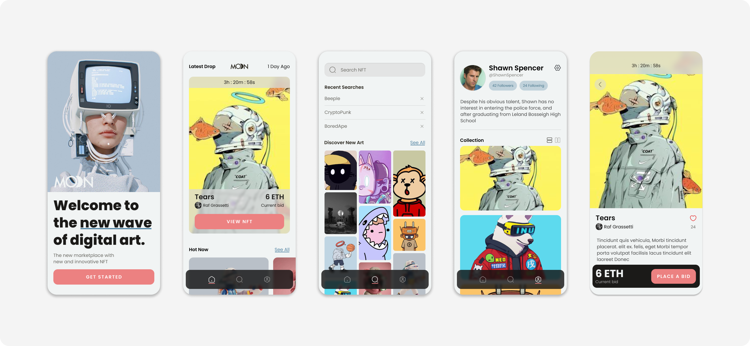 Moon: The New NFT Marketplace by Boyd Johnson on Dribbble