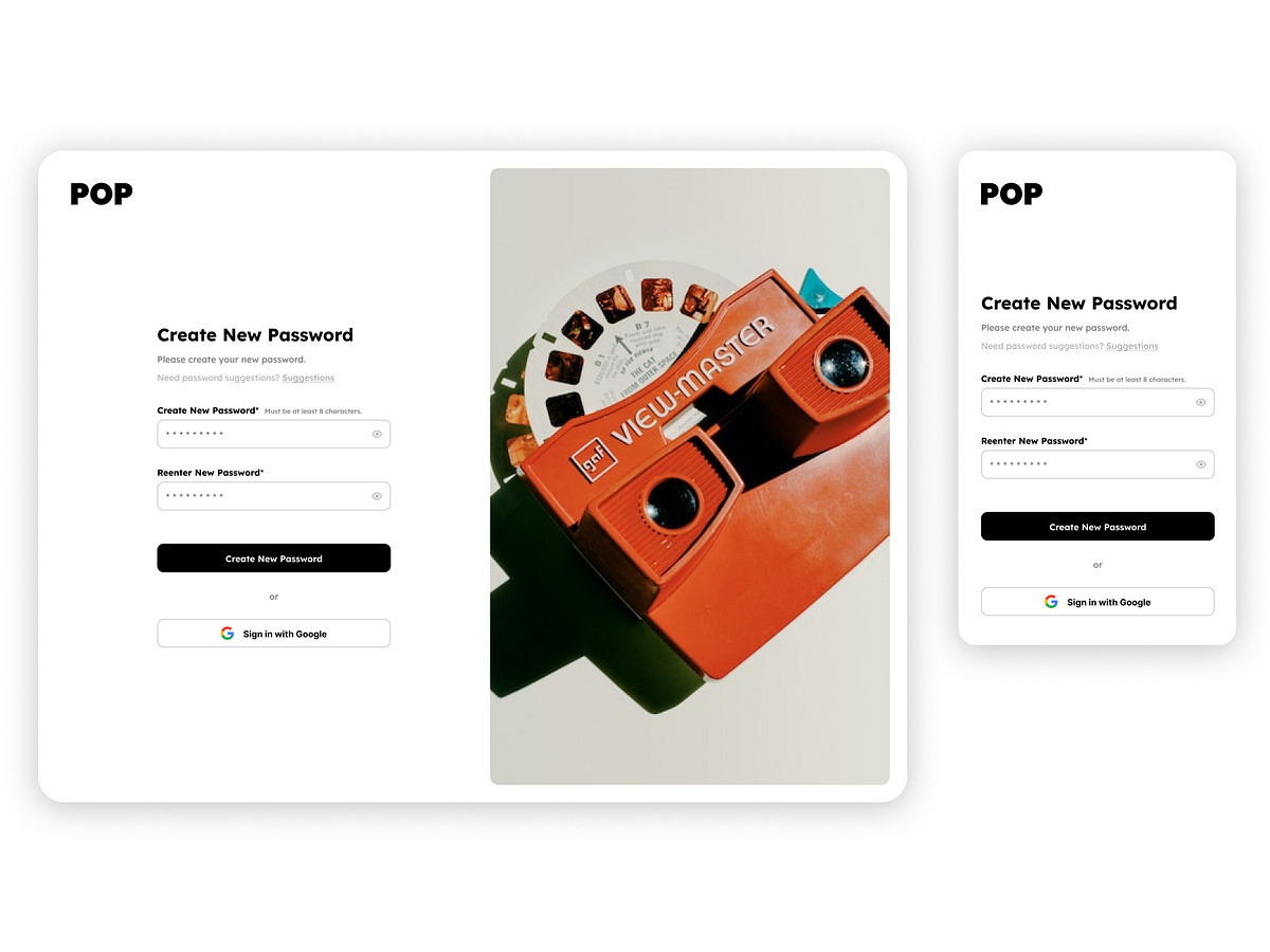 Create New Password UI by 👋 Josh Seipel on Dribbble