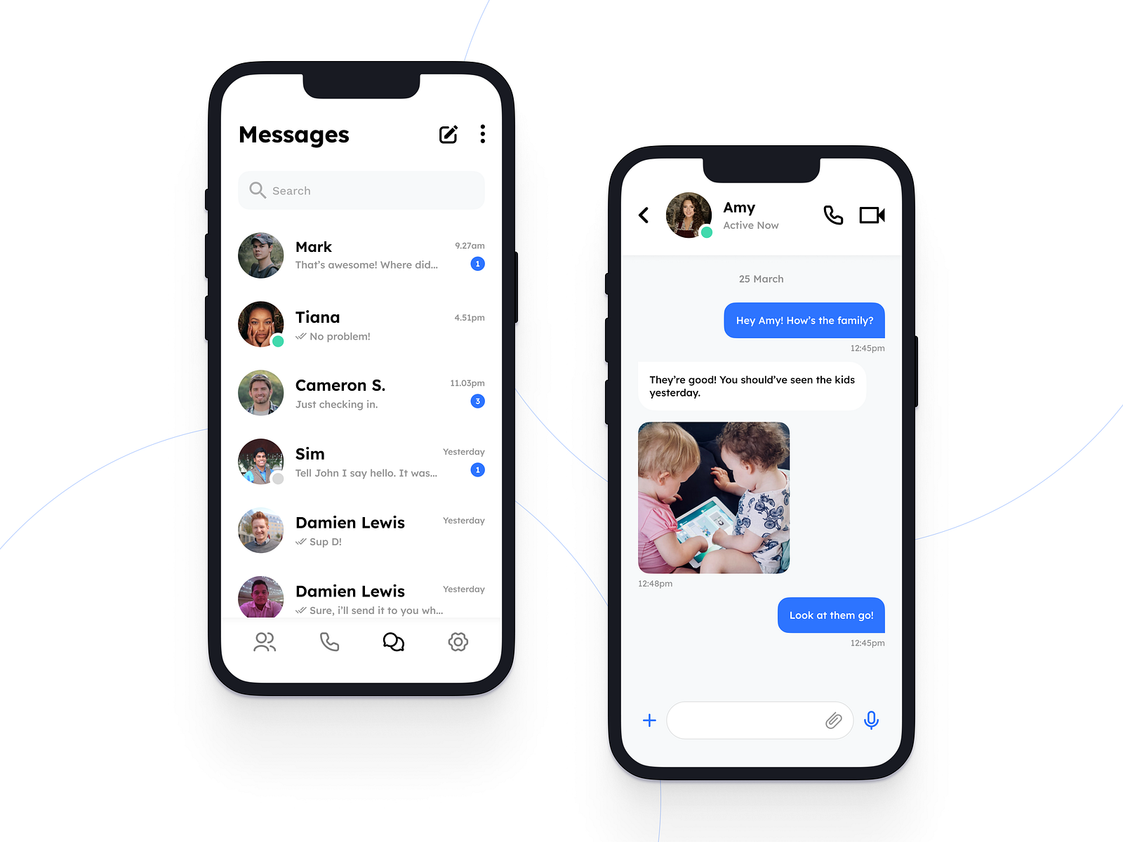 Direct Messaging App - Daily UI #013 by Toane M. on Dribbble