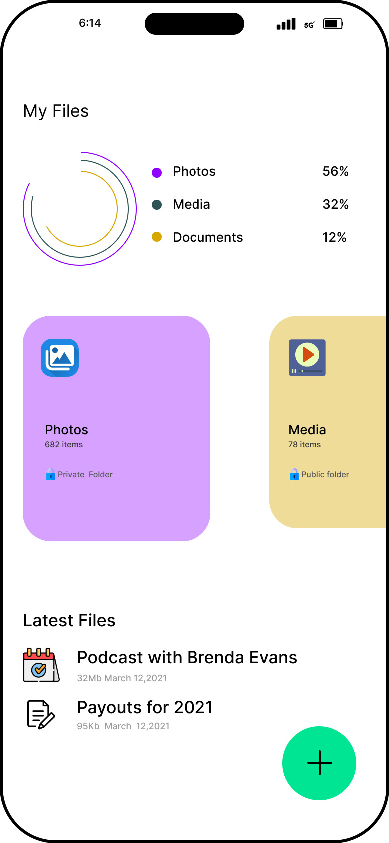 My Files UI Design designs, themes, templates and downloadable graphic ...