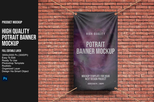High Quality Potrait Banner Mockup by cozzdesignx on Dribbble