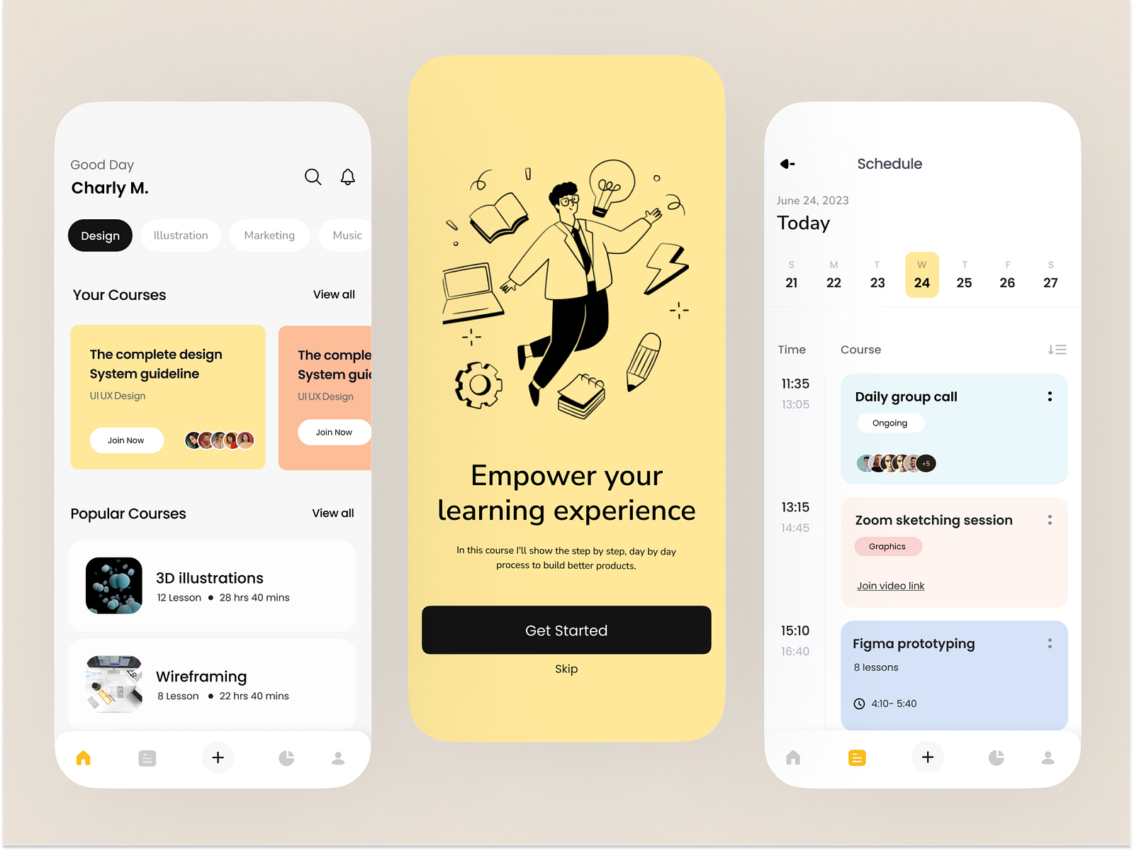 Online course mobile UI by Digitech UK - UI UX Design Agency on Dribbble