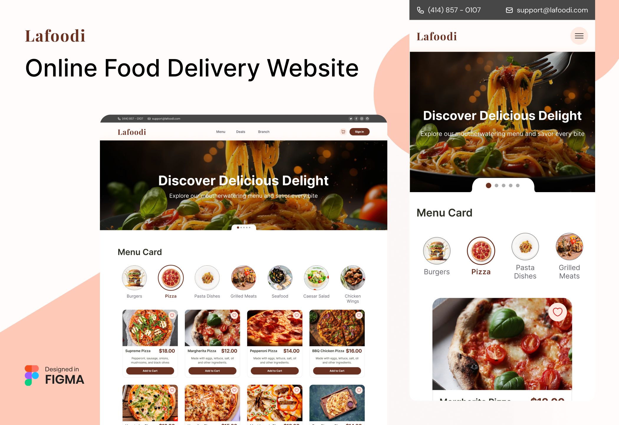 Food Delivery Website UI designs, themes, templates and downloadable ...