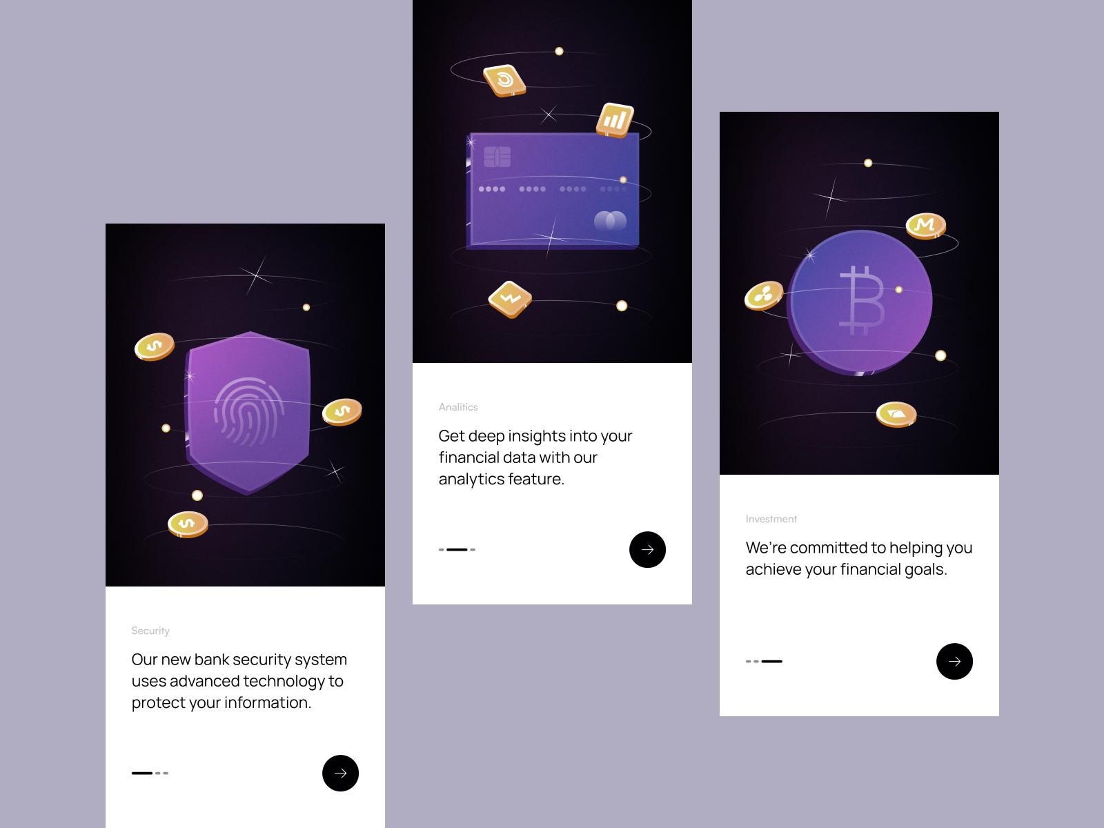 Onboarding Screens For Mobile Fintech App By Yuliia For Glow Ui Ux Design Agency On Dribbble