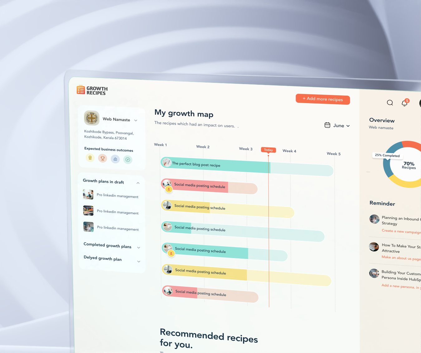 Gantt chart by Aufait UX on Dribbble