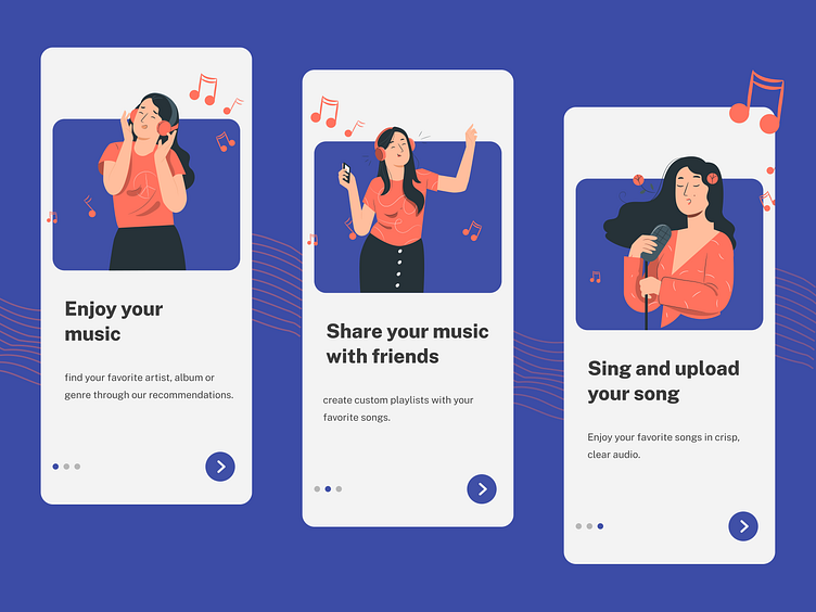 Music App - Onboarding Screens by shyam badrakiya on Dribbble