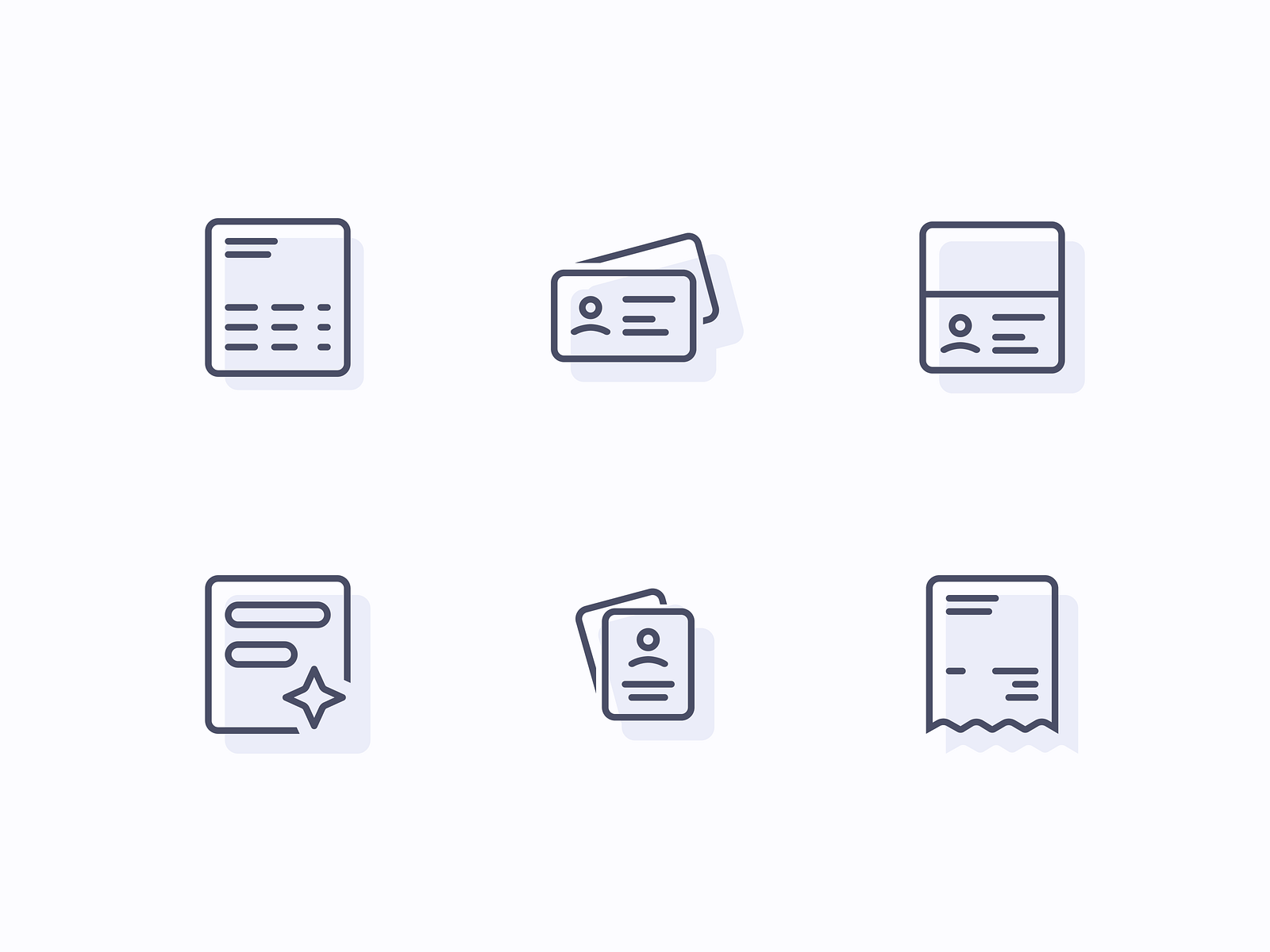Simple document type icons by Aditya Udayakumar on Dribbble