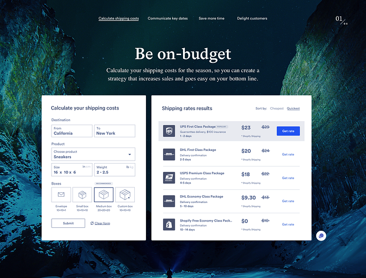 Shipping Calculator Wireframe by Jana Rawlins on Dribbble