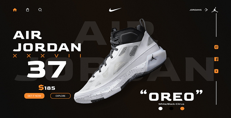 Nike Air Jordan Landing Page Design by Justene Paolo Ruba on Dribbble