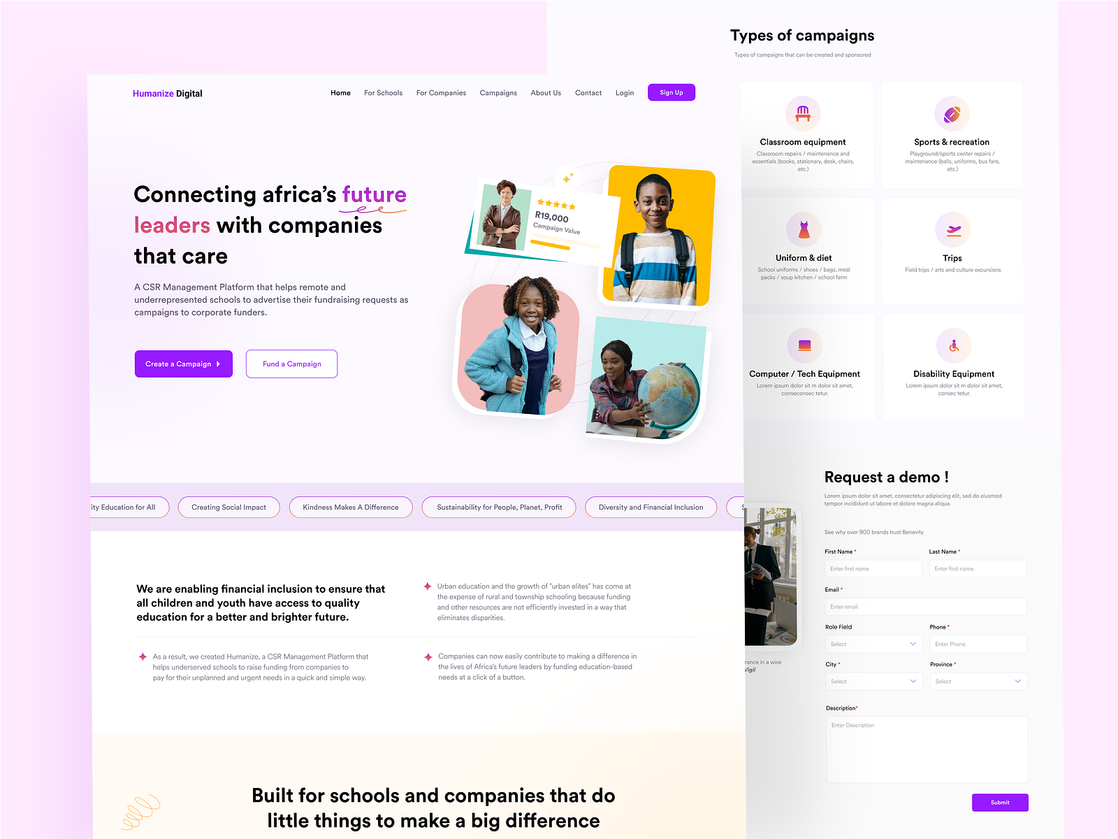 NGO Charity Website Platform by Zeeshan Khan on Dribbble