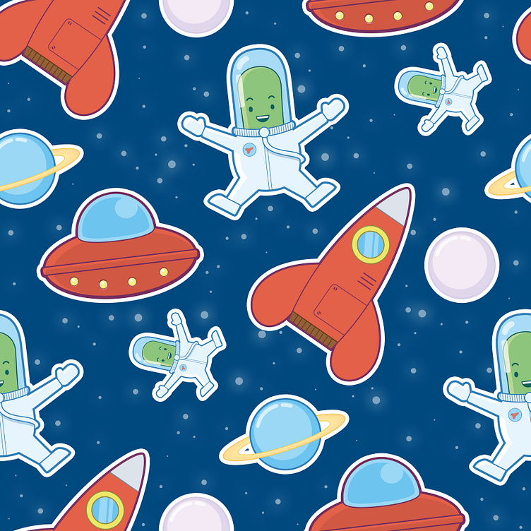 Space pattern by Ad Eggermont on Dribbble